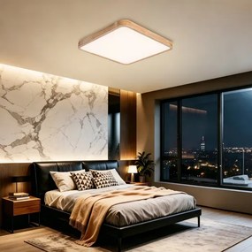 BRILAGI - LED Stmív. svítidlo WOODLINE SQUARE LED/80W/230V dub 60x60 cm + DO