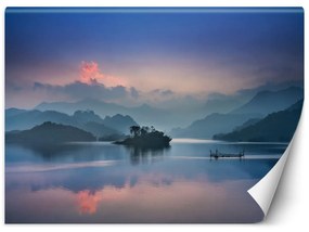 Gario Fototapeta Pohled na jezero a hory v mlze Materiál: Vliesová, Rozměry: 200 x 140 cm