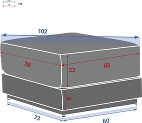Hliníkový taburet MADRID (terracotta)