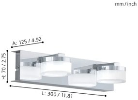 Eglo 94652 - LED koupelnové nástěnné svítidlo ROMENDO 2xLED/4,5W/230V IP44
