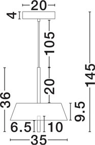 Matně černé hliníkové LED stmívatelné závěsné svítidlo ø 45 cm Velio – Nova Luce
