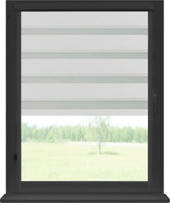 Dekodum Roleta den a noc v antracitové kazetě zatemňovací, barva látky Platinová Šířka (cm): 104, Výška (cm): Balkonová (do 200 cm), Strana mechanismu: Levá