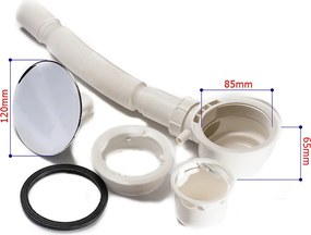 BPS-koupelny Obdélníkový sprchový kout KZ104B BL 110x90 černý/transparent + vanička ST04B BL černá