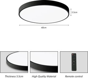 Brilagi-LED Stmívatelné svítidlo POOL SMART LED/48W/230V 40 cm Wi-Fi Tuya+DO čer
