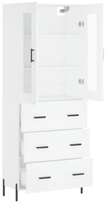 Skříň highboard bílá 69,5 x 34 x 180 cm kompozitní dřevo - Default Title