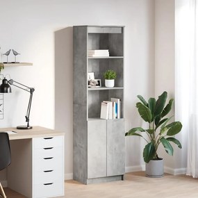 Vysoká deska betonově šedá 50x35x180 cm Dřevěná konstrukce 3328465