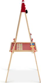 Costway Malířská tabule 3-in-1 pro děti Oboustranná stojací tabule s přírodní
