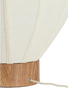Krémová kovová stolní lampa s textilním stínidlem (výška 36 cm) Kyzo – Light &amp; Living