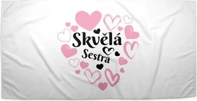 Sablio Ručník Skvělá sestra - 70x140 cm