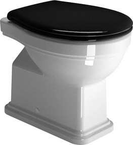 GSI CLASSIC retro WC sedátko, Soft Close, černá/chrom MSC87CN20