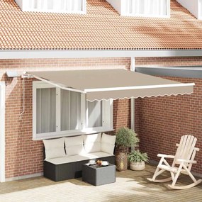 Stahovací markýza Béžová 350 x 250 cm Látka a hliník 3330340