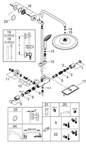 GROHE 26401001 - Sprchový systém VITALIO JOY SYSTEM 310 lesklý chrom
