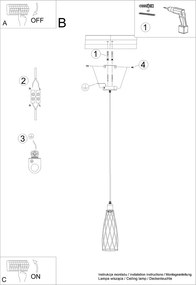 Sollux Lighting Závěsné svítidlo SUBA 1 černé