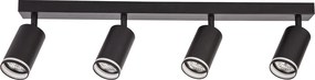 Bodové svítidlo Pipe Ring, 4x černé kovové stínítko, b