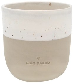 Eulenschnitt Kameninový hrnek Ciao Kakao 320 ml, béžová barva, keramika