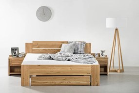 AHORN Dvoulůžková postel GRADO MAX - dub ROZMĚR: 180 x 220 cm