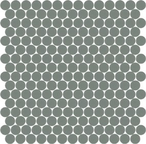 Hisbalit Skleněná mozaika šedá Mozaika 305A SATINATO kolečka  prům. 2,2 (33,33x33,33) cm - KO305ALH