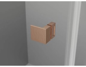 Mexen Lunar-B, pravostranný výklopný sprchový kout 100 x 70 cm, 8mm čiré sklo, profil měděná matná, 832-100-070-65-00-P