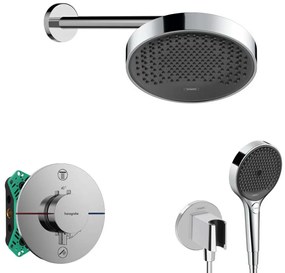 Hansgrohe - Sprchový set s termostatem pod omítku, s tělesem, průměr 25 cm, 3 proudy, chrom SANI21HHH006