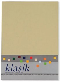 SCANquilt bavlněné prostěradlo KLASIK béžová 240 x 260 - 285 cm