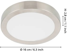 Eglo 900583 - LED Stmívatelné stropní svítidlo FUEVA LED/11W/230V chrom