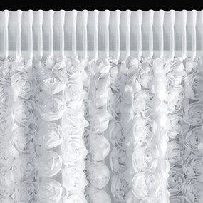 ZÁCLONA NA PÁSCE EVA MINGE ROSES6 140X270 CM BÍLÁ