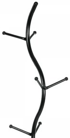 Stojanový věšák, výška 181 cm, kovová konstrukce, černý matný lak, nosnost 10 kg 80003-09 BK