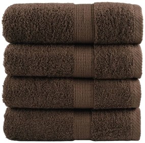 Prémiové ručníky pro hosty SOLUND 4 ks hnědé 30x50 cm 600 g/m² 137231