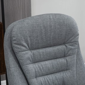 HOMCOM Kancelářská židle Vinsetto ergonomická s nastavitelnými područkami, výškově nastavitelná, houpací funkce, černá, len, 64x75x111-121 cm | Aosom…