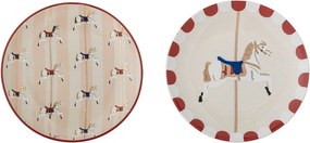 Dezertní talíře v sadě 2 ks s vánočním motivem z kameniny ø 16 cm Merry-go-round – Bloomingville