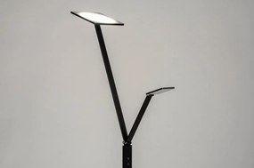Stojací designová lampa se stmívačem Asymetrico Gene Black Quadra