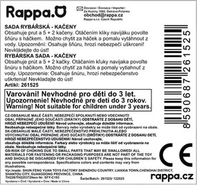RAPPA Hra Lovení kachniček / Hra do vany / Prut, podběrák, 7 kačenek