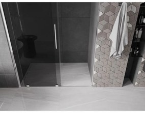 Mexen Velar, posuvné sprchové dveře do otvoru 130 cm, 8mm šedé sklo, chromová, 871-130-000-41-01