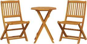 3dílný skládací bistro set masivní akáciové dřevo 3295251