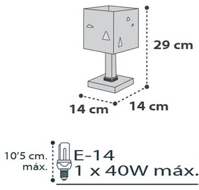 Dalber D-73241 - Dětská lampička HELLO LITTLE 1xE14/40W/230V