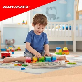 Vzdělávací třídič tvarů a čísel Montessori 3v1
