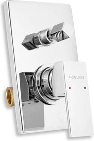 Novaservis Nobless EDGE - Vanová baterie pod omítku s přepínačem, chrom, 36050R,0