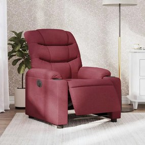 Elektrické polohovací křeslo vínové textil 3206630