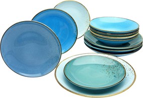 XXXLutz KOMBINOVANÁ SOUPRAVA NATURE COLLECTION AQUA 12dílné Creatable - Online Only nádobí - 007768092901