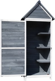 Zahradní skříně a úložné boxy Wiltec – 77 × 53 × 179 cm, šedá (52420)