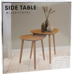 Sada konferenčních stolků, borovice, 2 ks