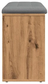 vidaXL Lavice s botníkem dub artisan 102x32x50 cm Engineered Wood