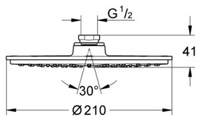 GROHE 28368000 - Hlavová sprcha RAINSHOWER COSMOPOLITAN pr. 210 mm lesklý chrom