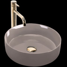 Rea Sami, umyvadlo na desku 360x360x115 mm, béžová lesklá, REA-U6382