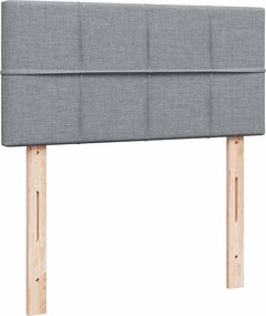 Box spring postel s matrací světle šedá 90x190 cm textil 3287311