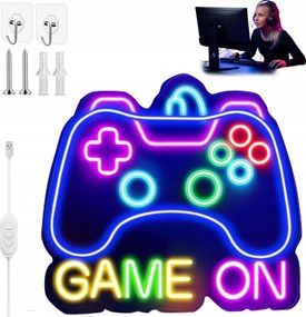 Neonová na zeď Led na Usb noční lampa Pad Game Gamepad dekorace na hraní