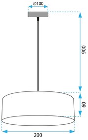 Toolight Stropní svítidlo APP1333-1CP BLACK GOLD