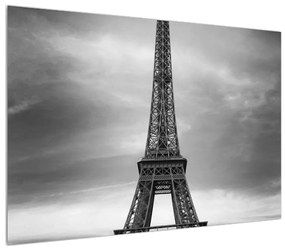 Obraz Eiffelovy věže a žlutého auta (100x70 cm)