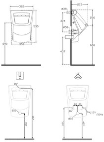Isvea - Pisoár PURITY bílá