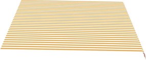 Náhradní plachta na markýzu žlutá a bílá 450 x 350 cm polyesterová 311940